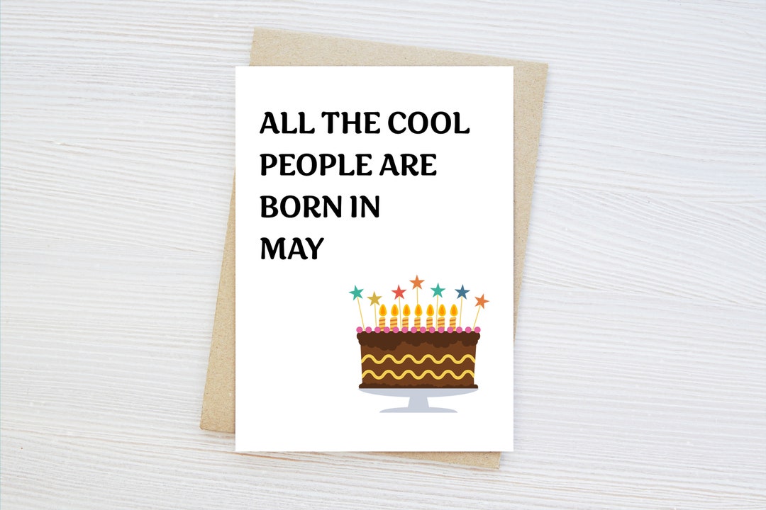 Funny Sarcastic Birthday Card Custom Cool People Birthday Card Funny ...