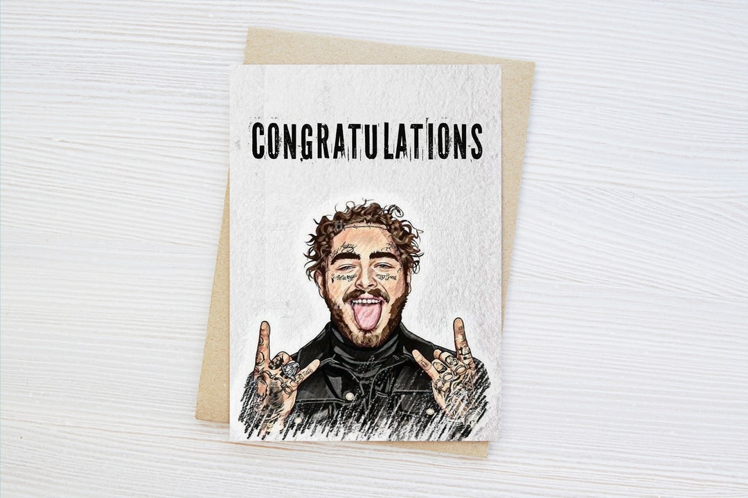 Congratulations Graduation Card Post Malone Grad Card Stoney Gift ...