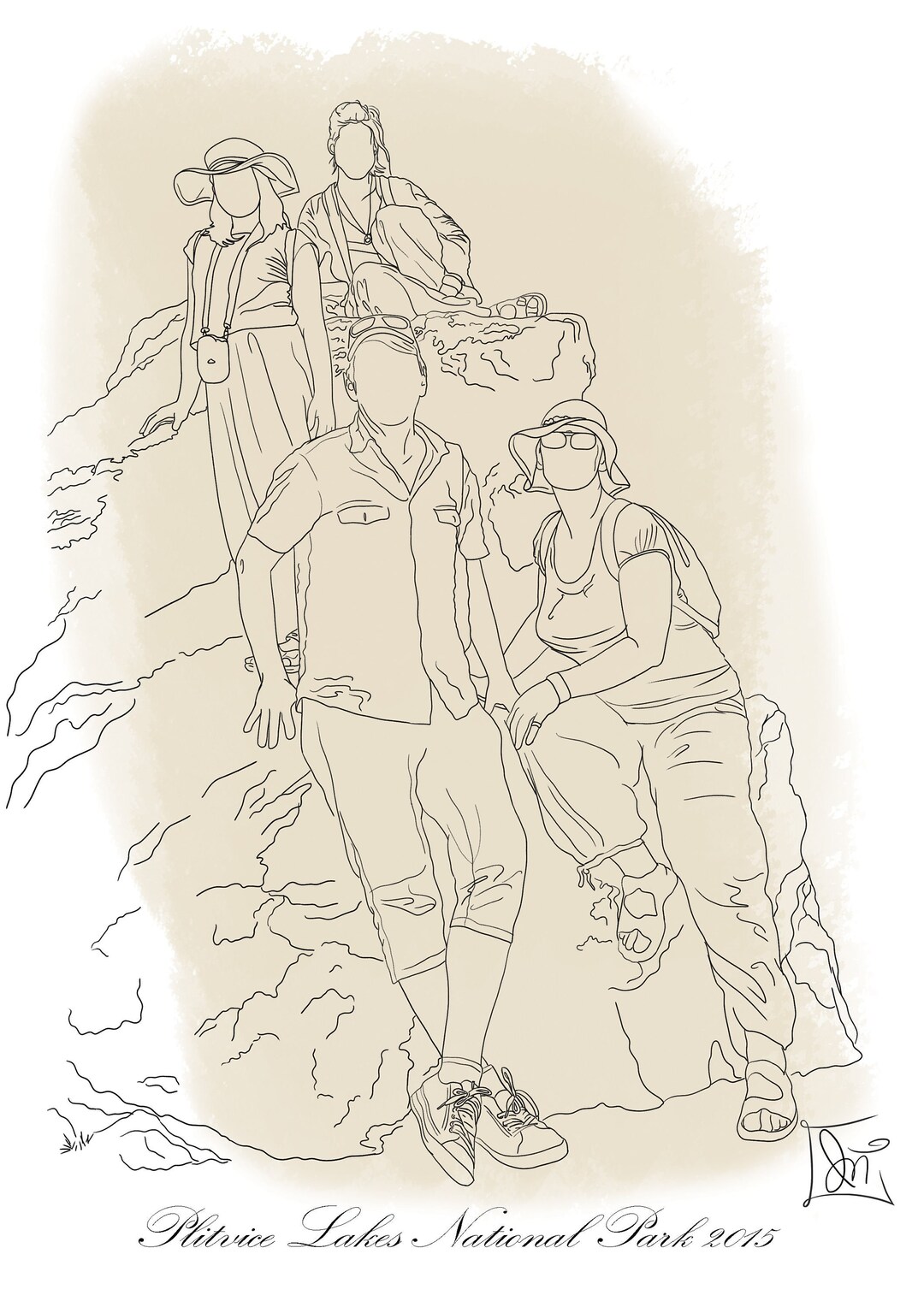 Custom Line Drawing Custom Family Drawing From Photo, Birthday Gift ...