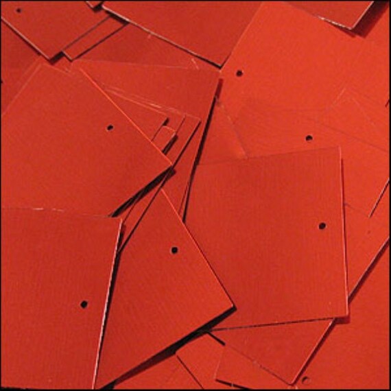 Giant Metallic Red Square Sequins 25mm JR04722 | Etsy