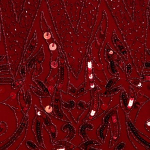 Angie Red Flapper Dress, 1920s Vintage Inspired Great Gatsby Dress, Art ...