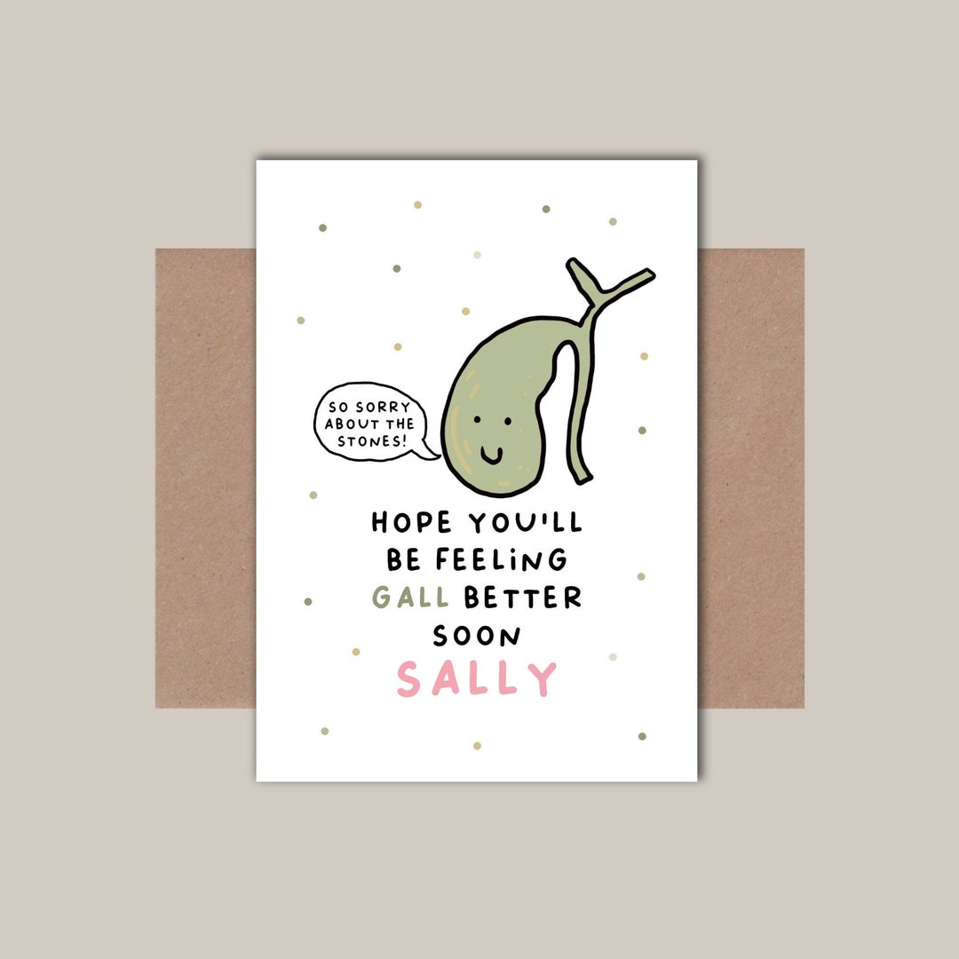 Gallbladder Card - Get Well Soon Card - Gallbladder Surgery Card ...