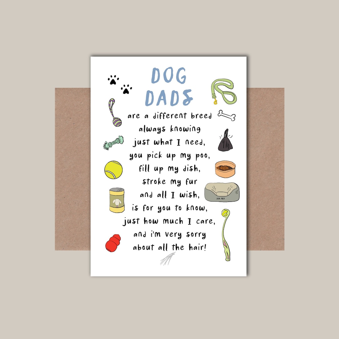 Dog Dad Birthday Card - Card From the Dog/s - Etsy
