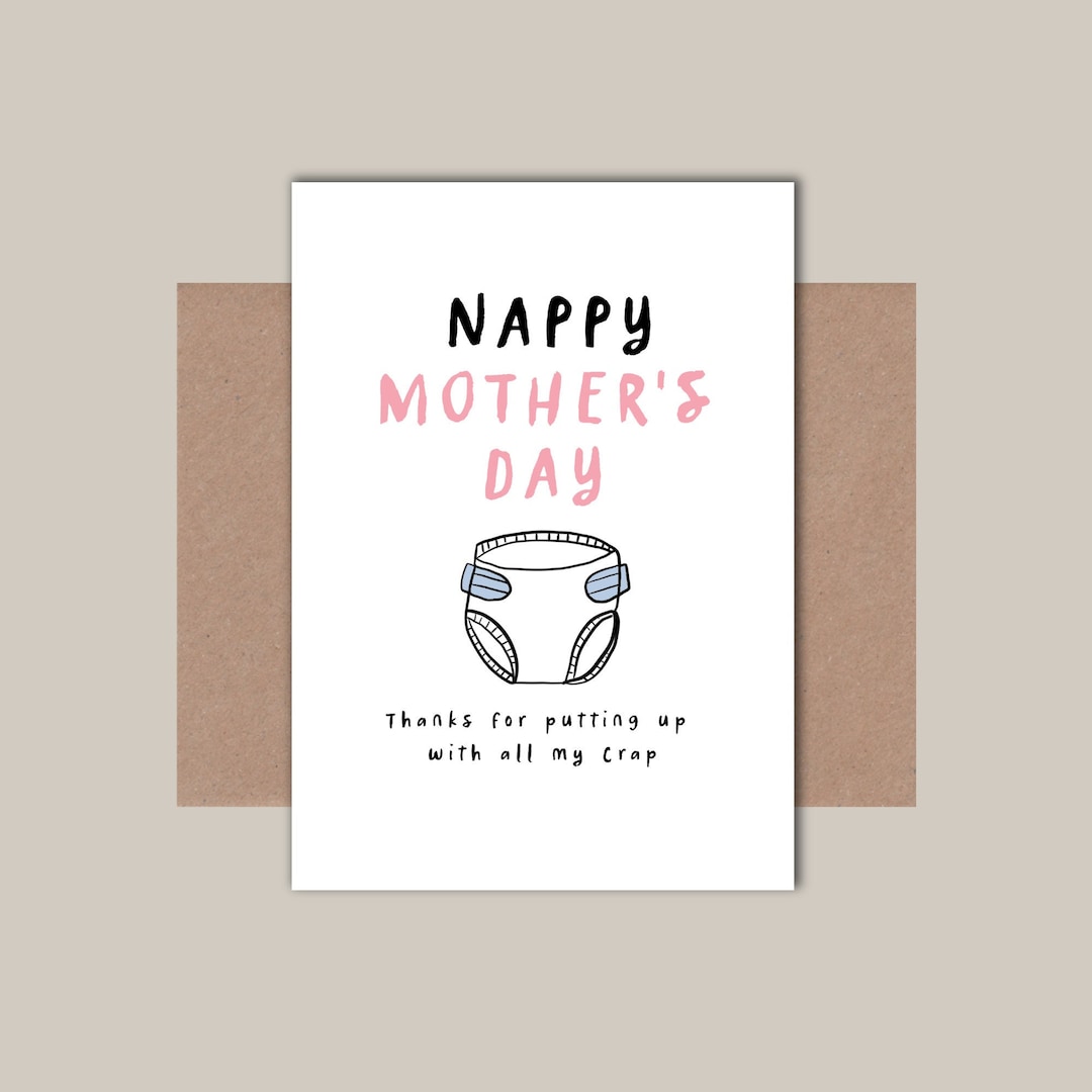 Nappy Mother's Day Baby / Toddler Mother's Day Card - Etsy