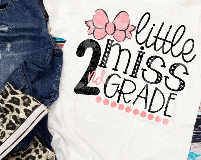 Back to School Little Miss 2nd Grade SVG School Cut File - Etsy