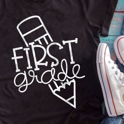 1st Grade Svg First Grade Design Teacher Svg Back to School - Etsy