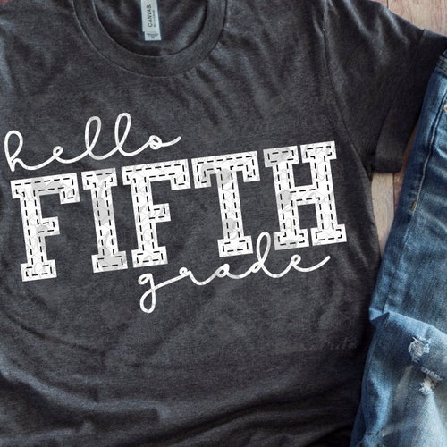 Back to School Hello 5th Grade SVG School Cut File School - Etsy