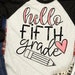 Back to School Hello 5th Grade SVG School Cut File School - Etsy