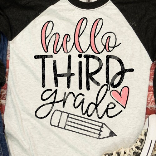 Hello Third Grade Svg Back to School Svg 3rd Grade Svg - Etsy