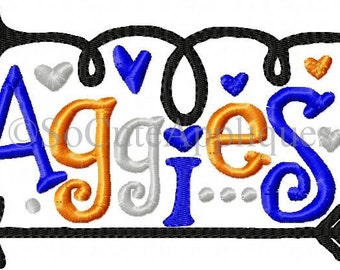 Aggies embroidery | Etsy