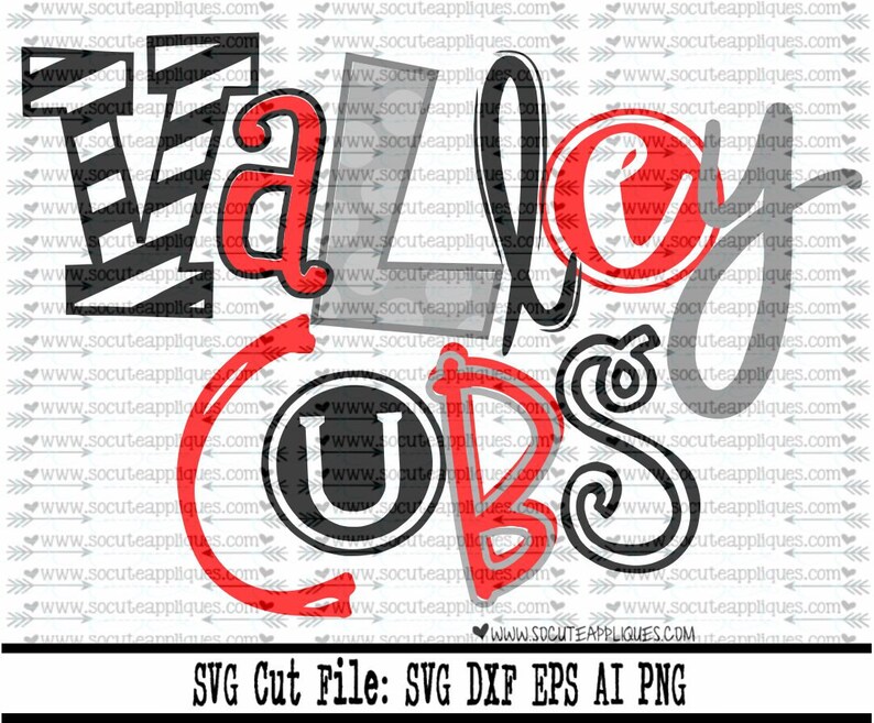 Valley Cubs SVG Cut File Cheer Svg School Spirit - Etsy