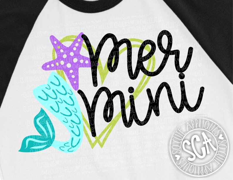 Mer Mini Mermaid Svg Design Mother Daughter Mermaid Svgs | Etsy