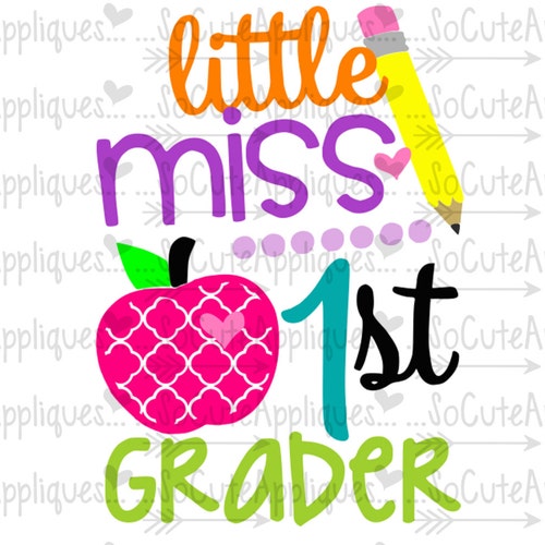 Back to School School SVG Bundle Little Miss 1st Grader - Etsy