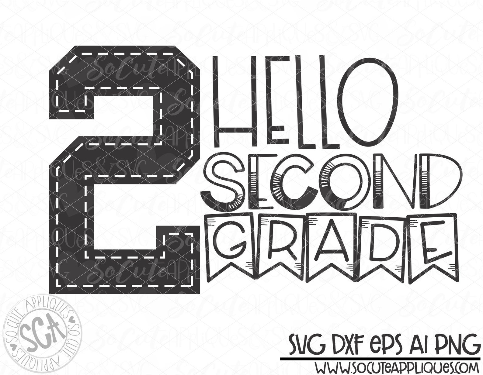 Hello 2nd Grade SVG Back to School School Cut File School | Etsy
