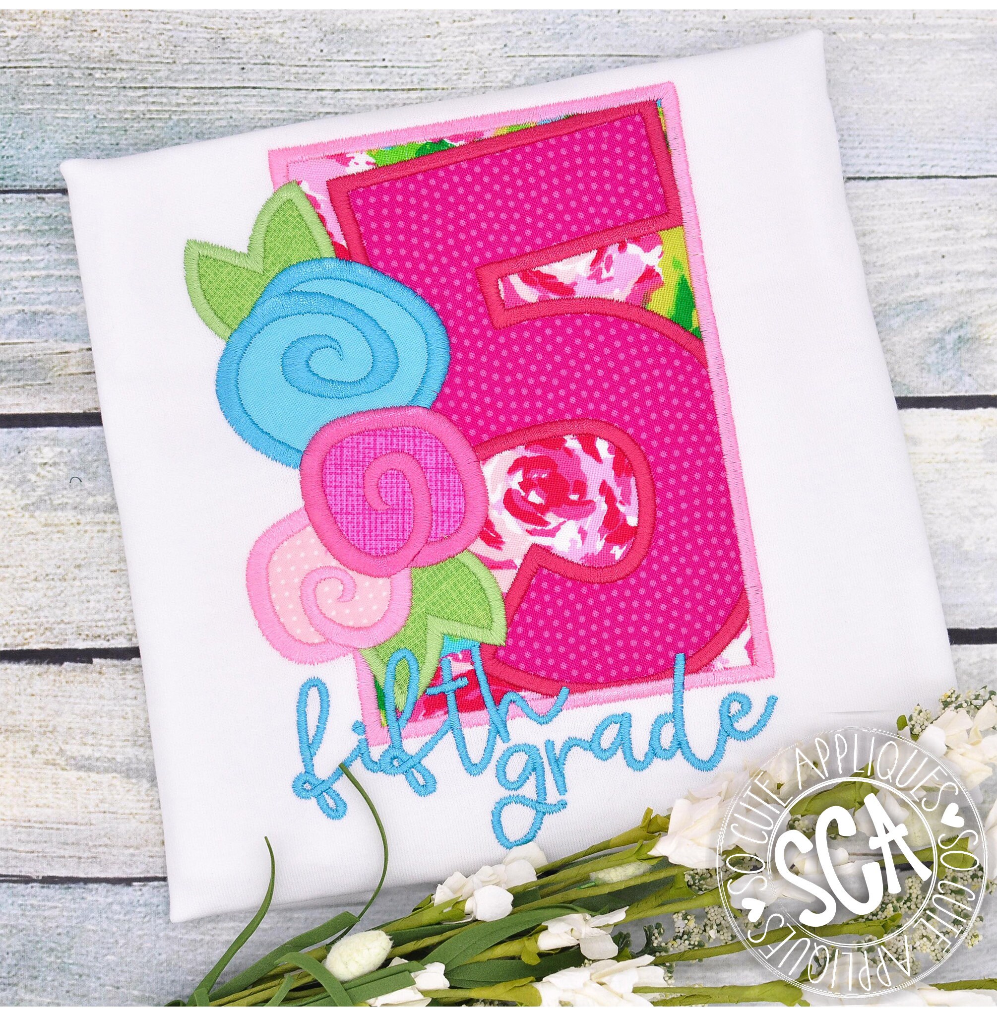 Back to school Fifth grade Embroidery design 5th grade | Etsy