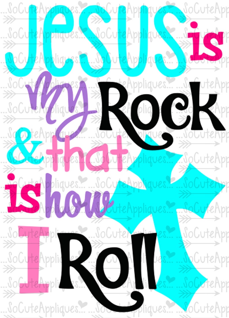 Cross Svg Jesus is My Rock & That is How I Roll Christian - Etsy