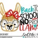 Back to School Llama Embroidery Design Back to School No | Etsy