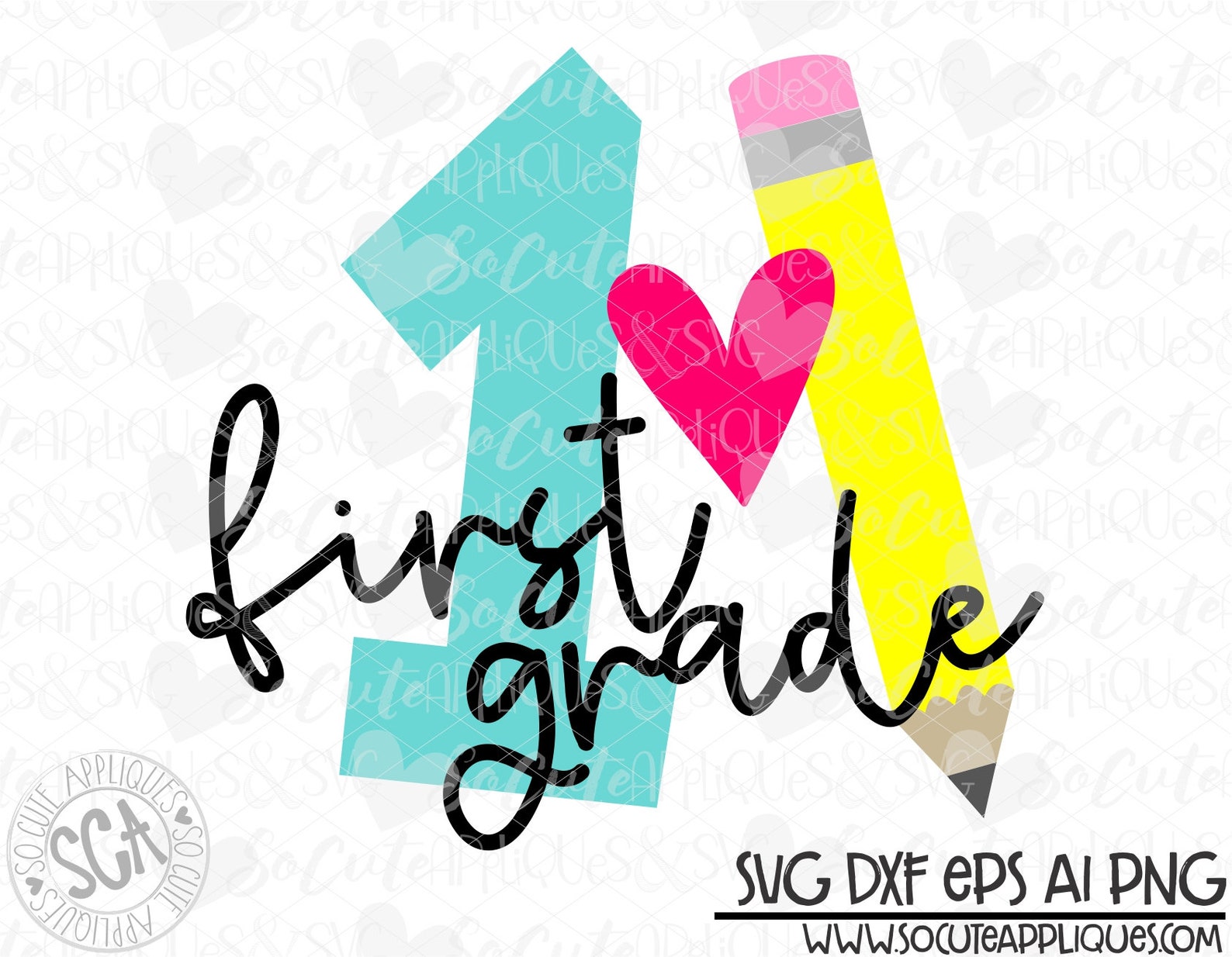 Back to School 1st Grade Svg Pencil Svg School Svg First | Etsy