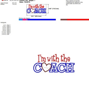 I'm With the Coach Football Embroidery Design 6x10 - Etsy