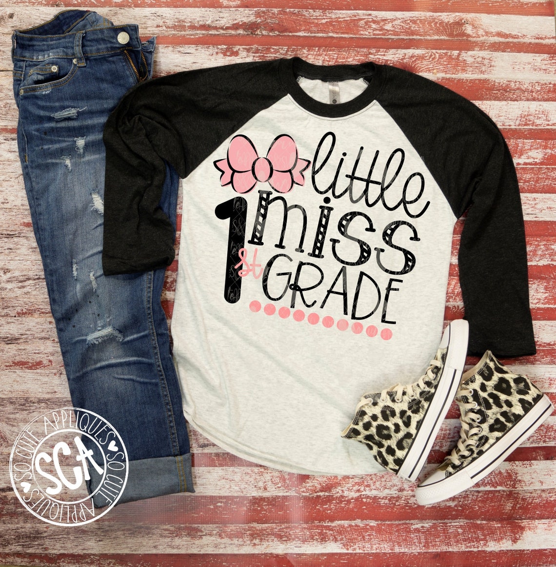 Back to School Little Miss 1st Grade SVG School Cut File | Etsy