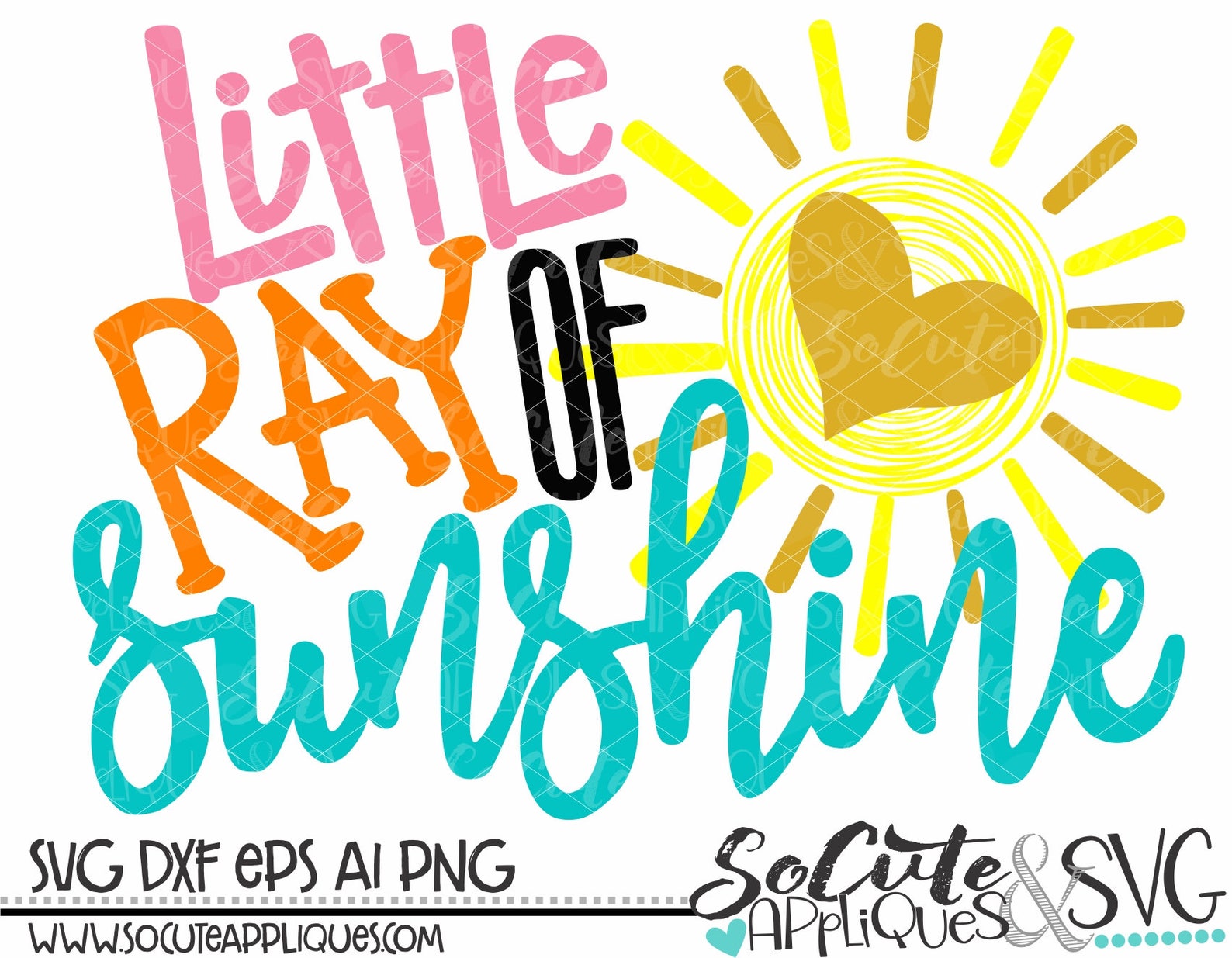 Summer Svg Little Ray of Sunshine Svg File Summer Shirt | Etsy