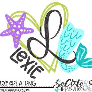 Mermaid Monogram Frame Svg Design Mermaid Svg Design - Etsy