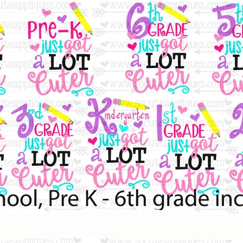 Back to School SVG Bundle K-6th Grade Hello Kindergarten | Etsy