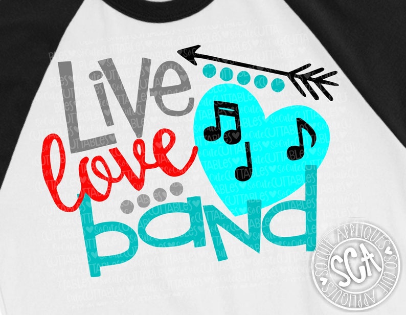 Live love band svg team spirit svg band mom svg band sister | Etsy