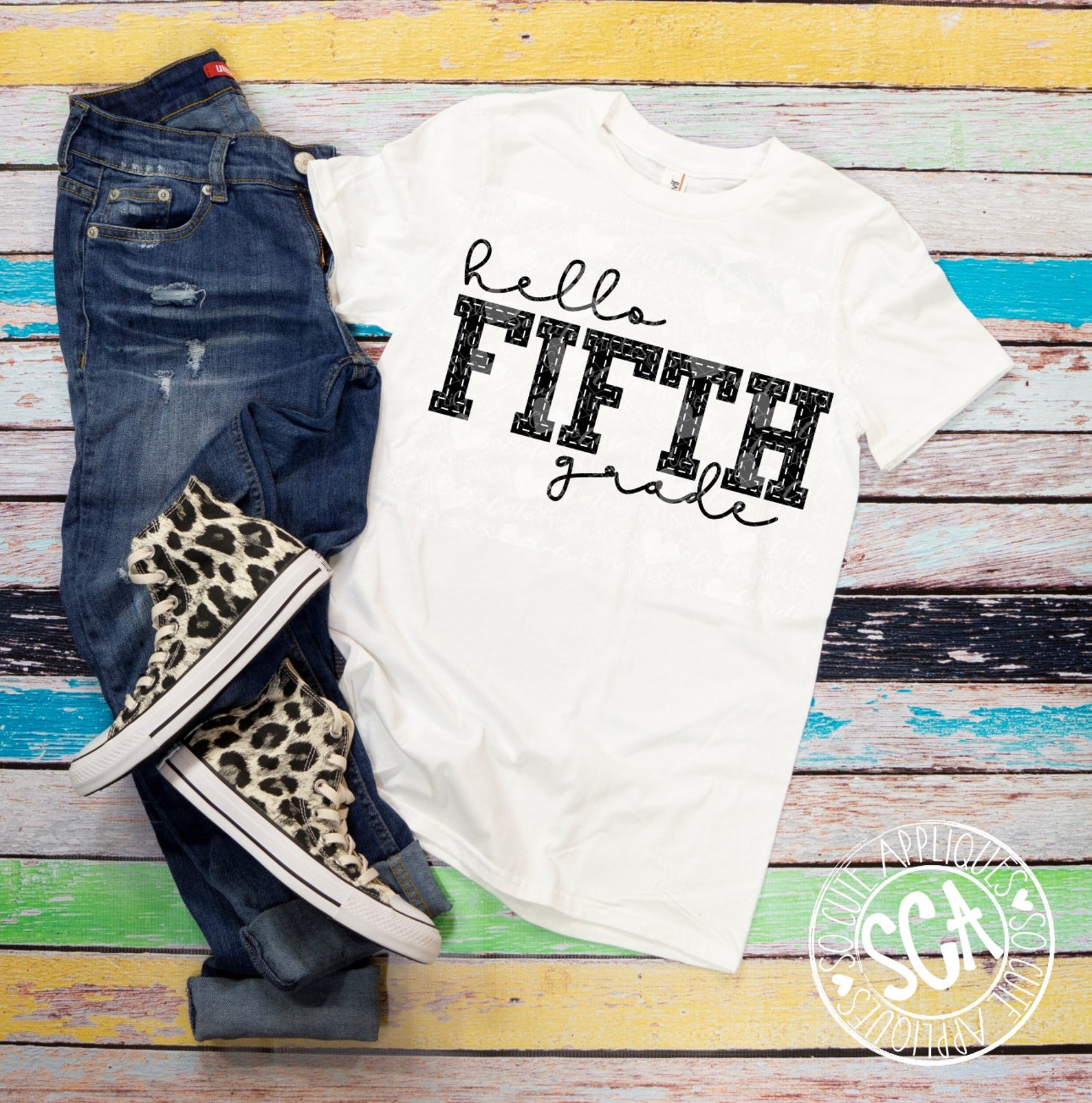 Back to School Hello 5th Grade SVG School Cut File School | Etsy