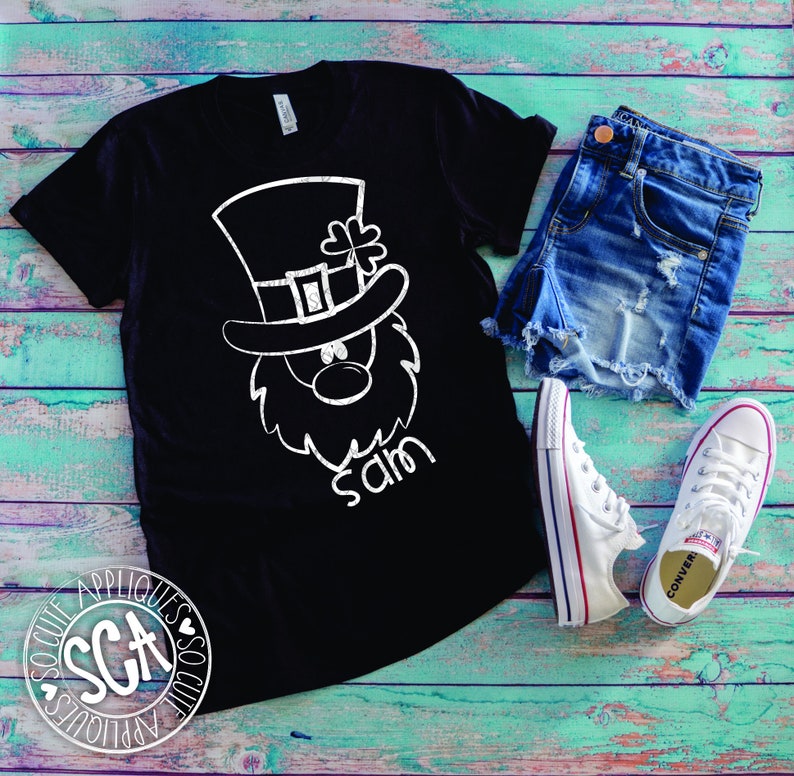 St Patricks Day Svg Leprechaun Svg Easy Cut Outline Design Etsy Denmark