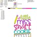 Embroidery Design 5x7 6x10 Little Miss Smart Cookie Back to - Etsy