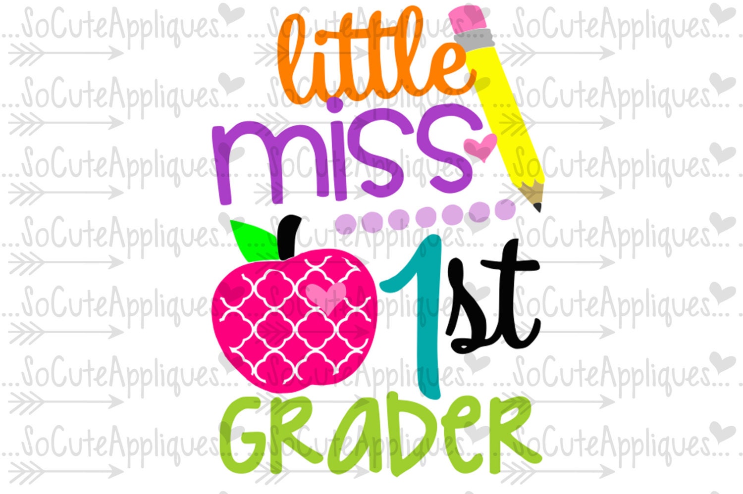 Back to School School SVG Bundle Little Miss 1st Grader - Etsy