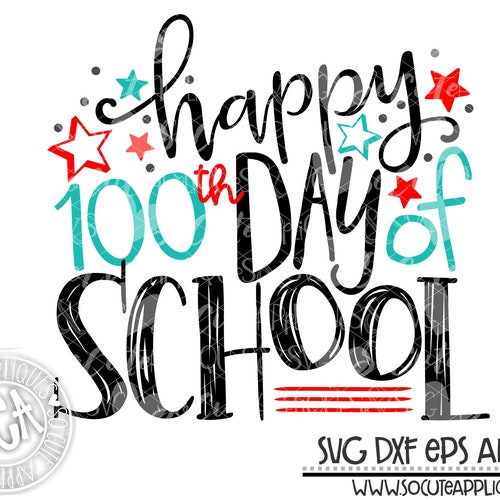 School Svg Happy 100th Day of School Svg School Cut File - Etsy