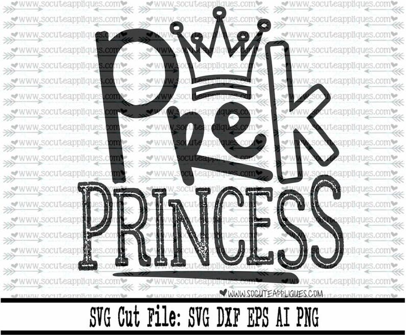 Pre K Princess Svg Princess Crown Svg Back to School SVG - Etsy
