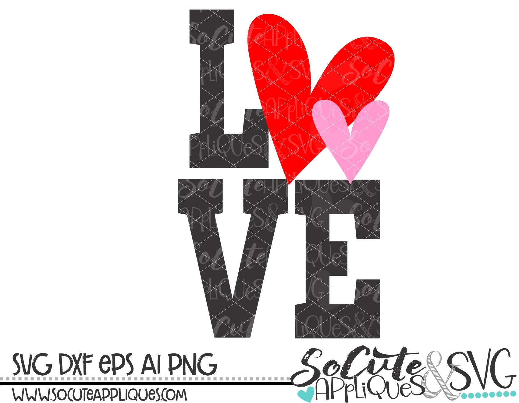 Love Block Letter Svg Valentines Day SVG Plaid Grunge Svg | Etsy