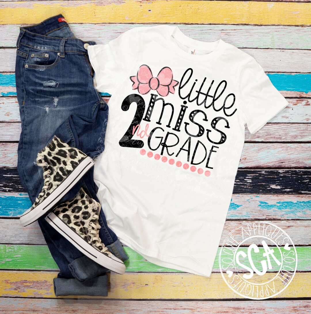 Back to school, Little Miss 2nd grade SVG, school cut file, school ...