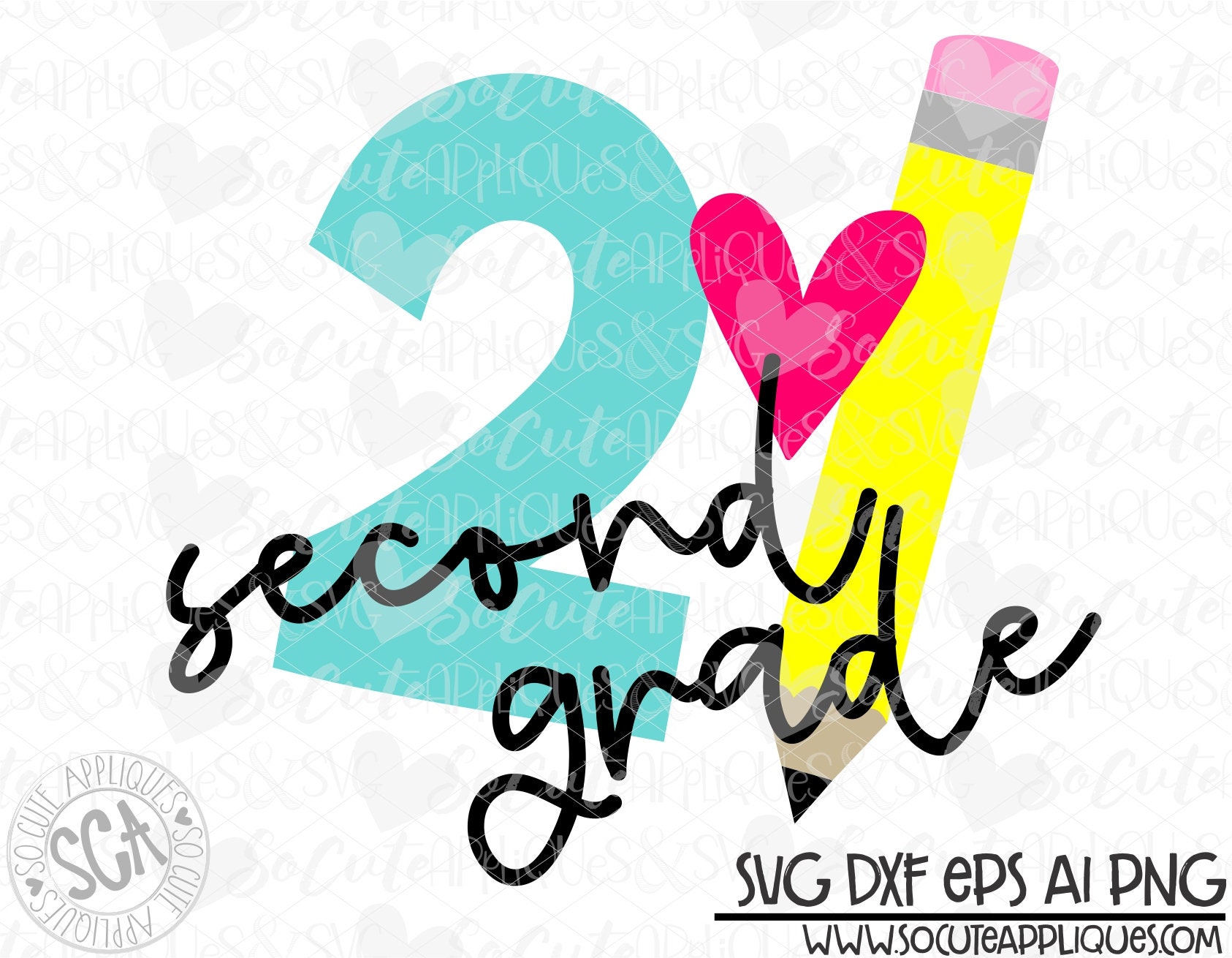 Back to School SVG 2nd Grade Svg Pencil SVG 2nd Grade Svg - Etsy