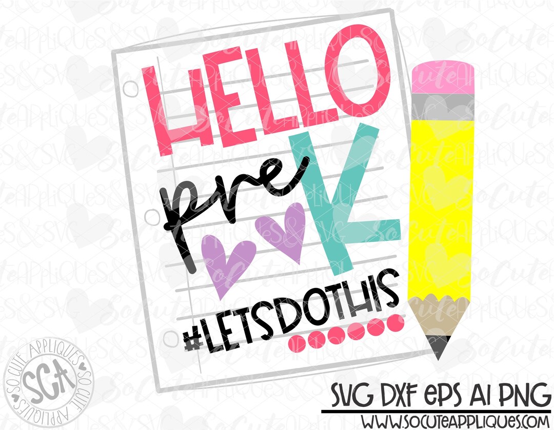 Back to School, Hello Pre-k SVG, School Svg, Alpaca Svg File, 1st Day ...