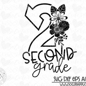Back to School, 2nd Grade SVG, School Cut File, School Shirt, Svg File ...