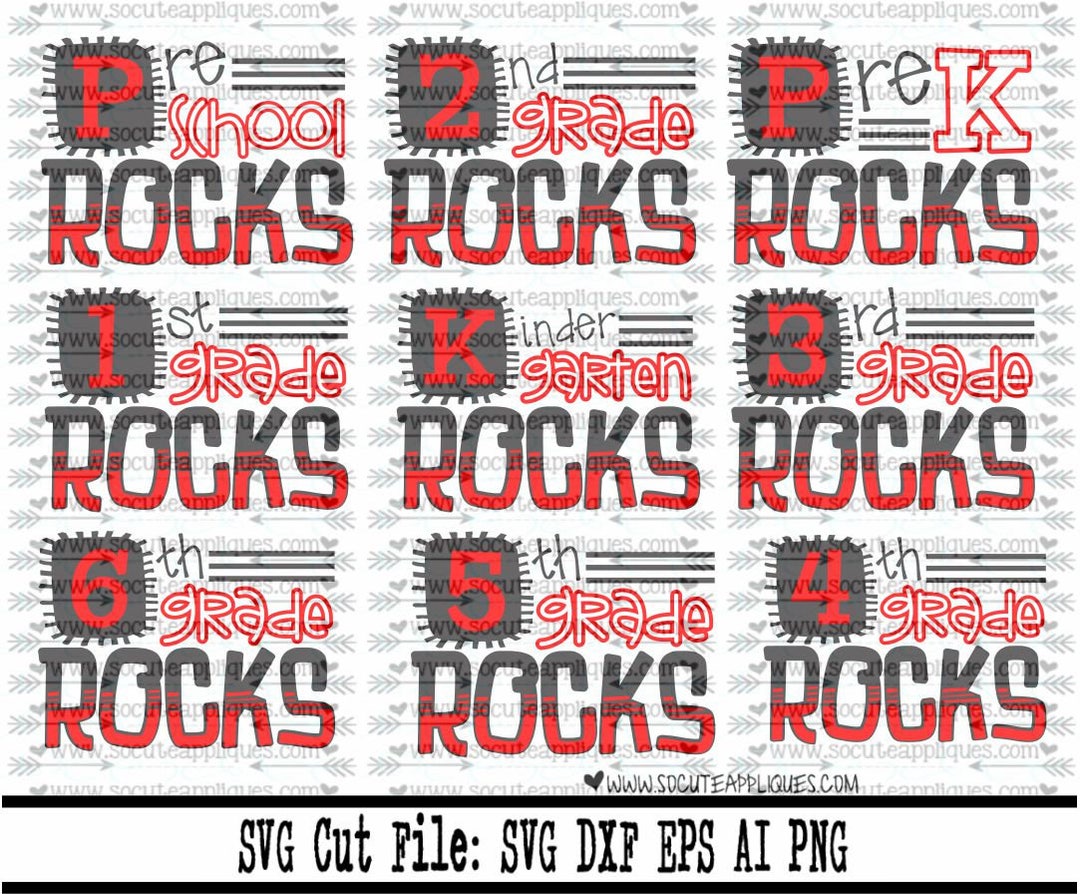 Back to School, School SVG Bundle, Kindergarten Rocks, Preschool & Pre ...