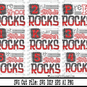 Back to School, School SVG Bundle, Kindergarten Rocks, Preschool & Pre ...