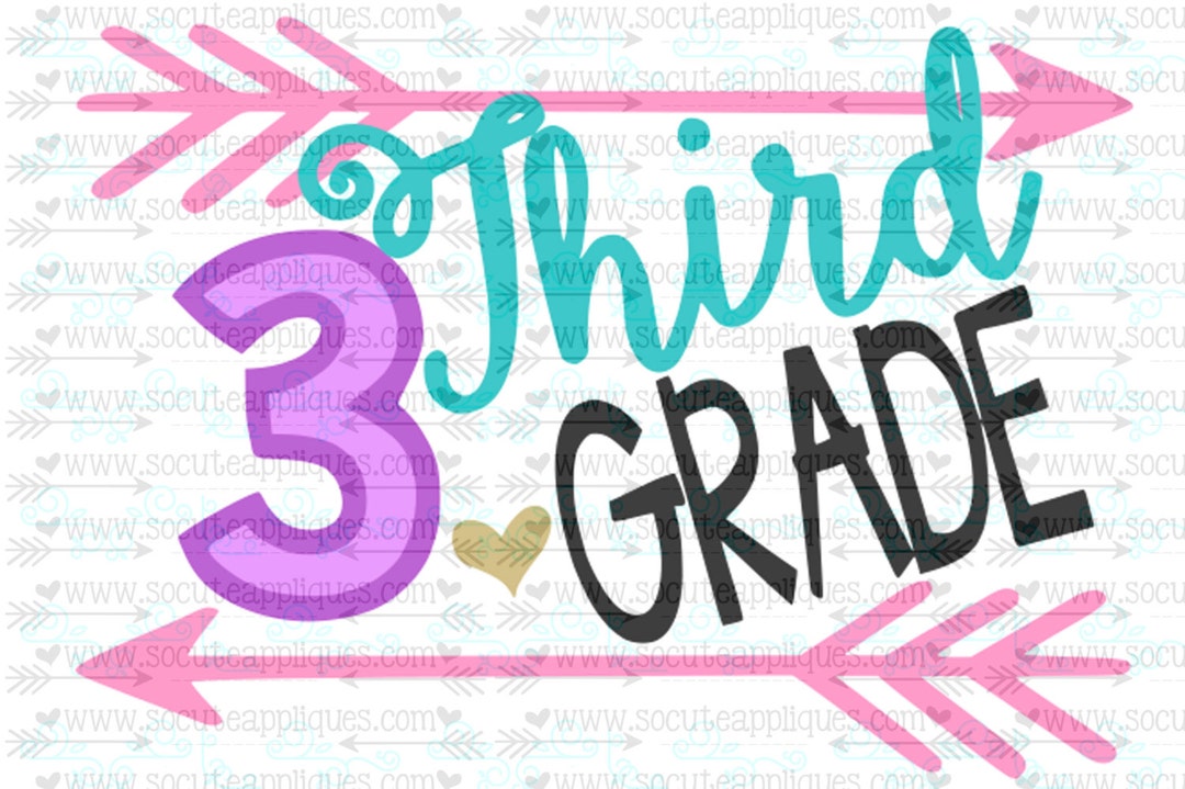 3rd Grade Arrows Svg, School Svg, Back to School Cut File ...