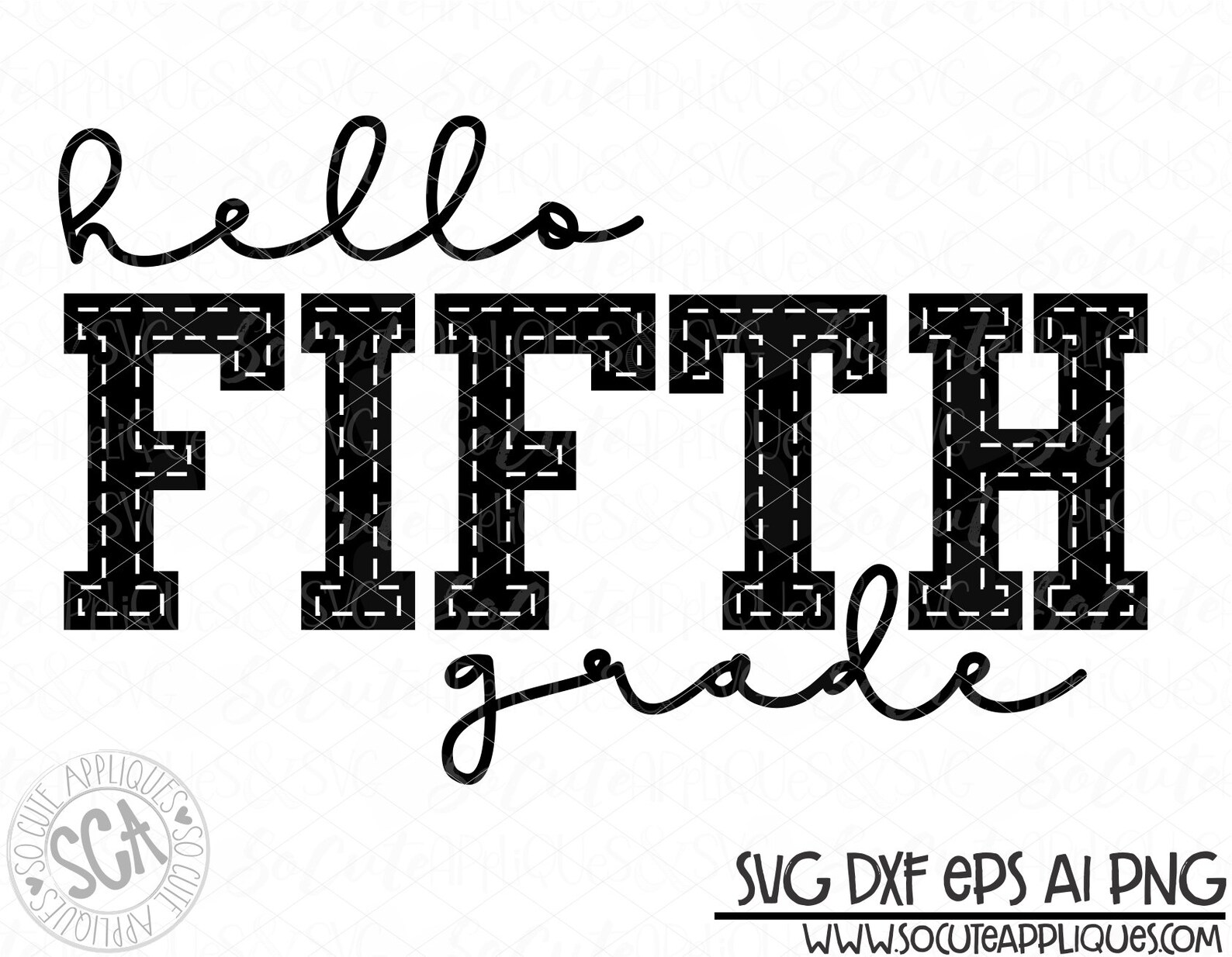 Back to School Hello 5th Grade SVG School Cut File School | Etsy