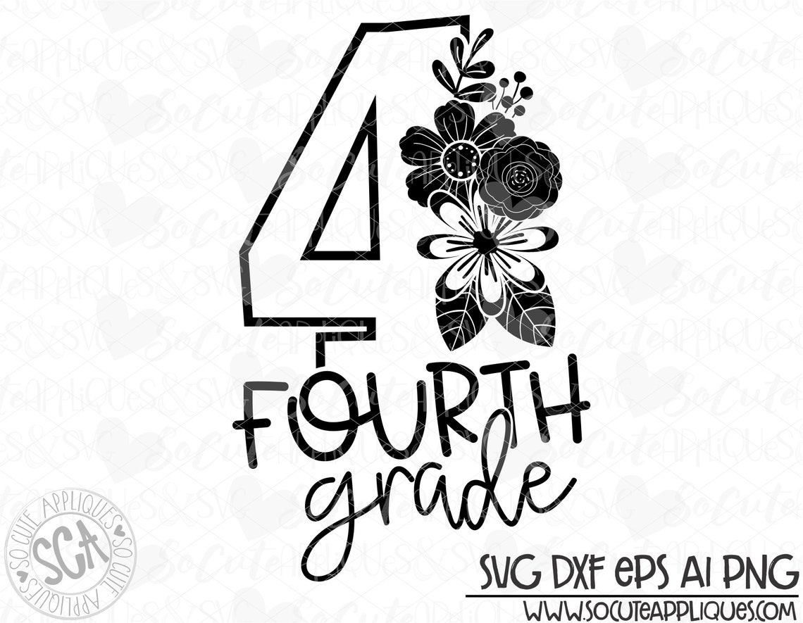 Back to School 4th Grade SVG School Cut File School Shirt - Etsy
