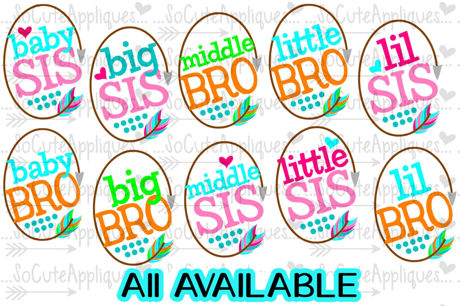 Lil Bro Tribal Arrow Feather Svg New Baby Cut File | Etsy