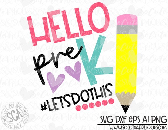 Back to School Hello Pre-k SVG School Svg Alpaca Svg File | Etsy