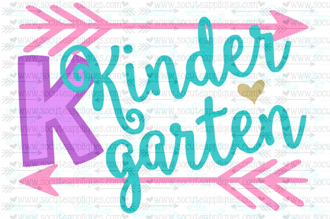 SVG, DXF, EPS Cut File Kindergarten Arrows, Teacher Svg Back to School ...