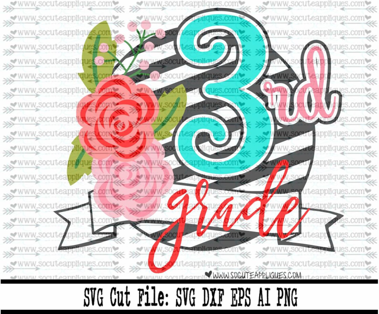 Back to School SVG 3rd Grade Flower Frame Svg 1st Day of - Etsy
