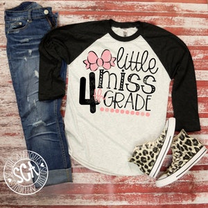 Back to School Little Miss 4th Grade SVG School Cut File - Etsy