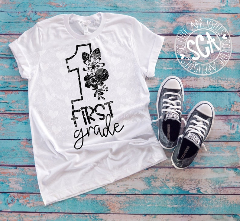 Back to School 1st Grade SVG School Cut File School Shirt | Etsy